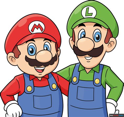 Mario Bros Cartoon Drawing
