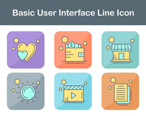 Basic User Interface Vector Icon Set 20650293 Vector Art At Vecteezy