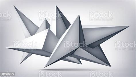 볼륨 기하학적 모양 3d 공중 부양 크리스탈 창조적인 낮은 다각형 개체 벡터 디자인 종이 접기 양식 0명에 대한 스톡 벡터 아트