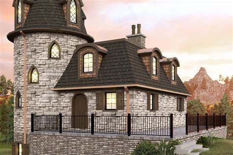 1 Bed Victorian Style House Plan With Third Story Tower 1814 Sq Ft