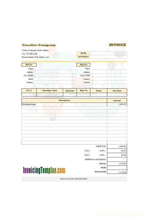 Creative Invoice Sample Invoice Template Invoice Sample Invoice Design