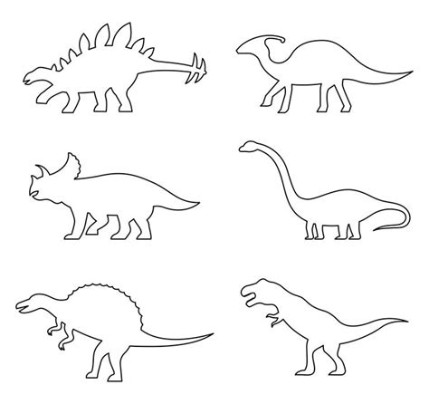 Dinosaur Pattern 6 Free Pdf Printables Printablee Embroidery