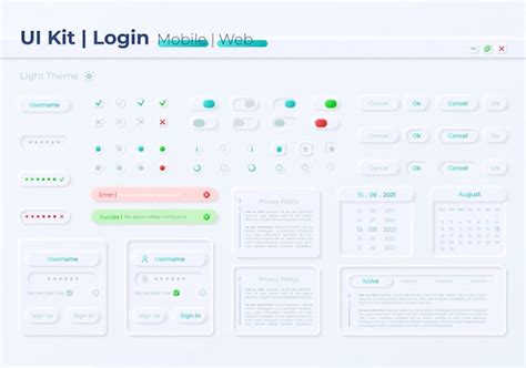 Premium Vector Private Account Access Ui Elements Kit