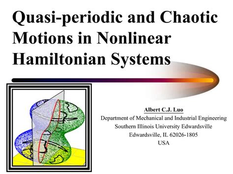 Ppt Quasi Periodic And Chaotic Motions In Nonlinear Hamiltonian Systems Powerpoint