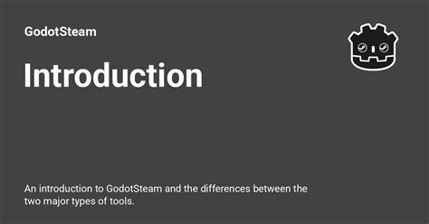 Introduction Godotsteam