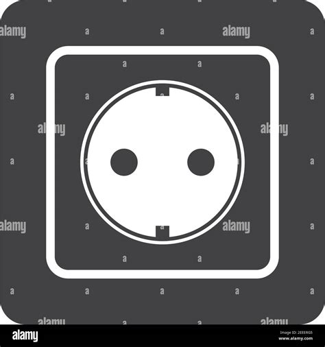 Electric Socket Plug Vector Illustration Template Stock Vector Image