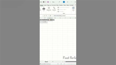 Unichar Function In Excel Excel Exceltips Exceltricks Youtube