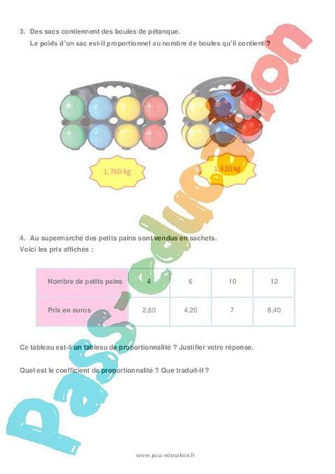 Reconnaître La Proportionnalité 5ème Séquence Complète Pdf à