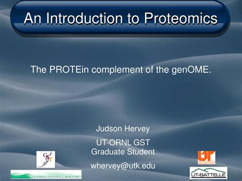 PPT An Introduction To Proteomics PowerPoint Presentation Free Download ID