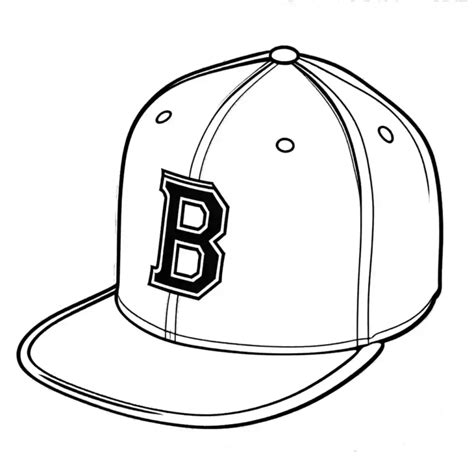 Baseball Cap Coloring Page Printable