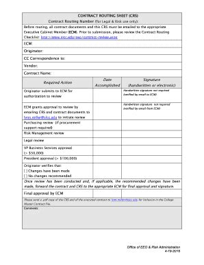 Fillable Online Slcc Contract Routing Sheetdoc Fax Email Print PdfFiller