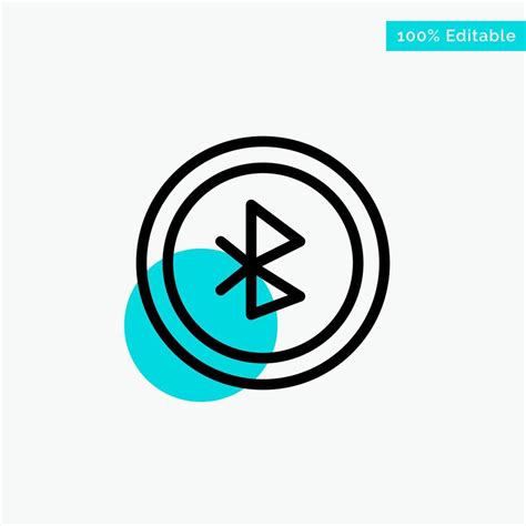 Bluetooth Ui User Interface Turquoise Highlight Circle Point Vector Icon Vector Art At
