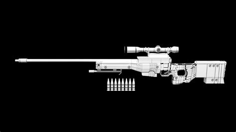 Free 3d Awm Rifle Game Weapon 5x Model Turbosquid 2286398