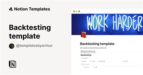 Backtesting Template Template By Arthur Dg Notion Marketplace