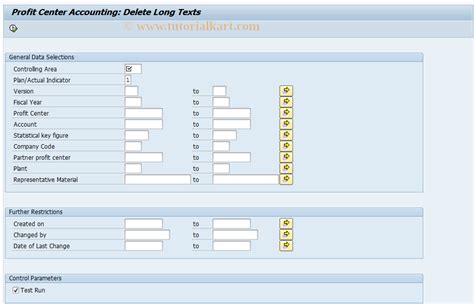 9KEQ SAP Tcode Reorganization Of Actual EC PCA Long Texts