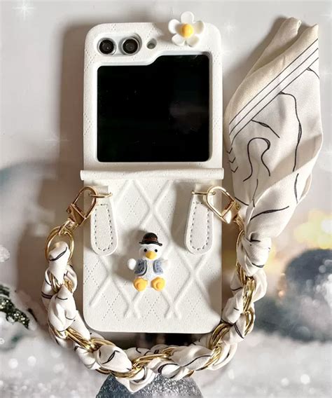 스카프 체인 스트랩 오리 가죽 힌지보호 하드 갤럭시 Z플립6 Z플립5 Z플립4 Z플립3 제트플립6 제트플립5 제트플립4 제트플립3 지플립6 지플립5 지플립4 예쁜 디자인