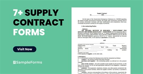 Free 7 Sample Supply Contract Forms In Pdf Ms Word в 2024 г