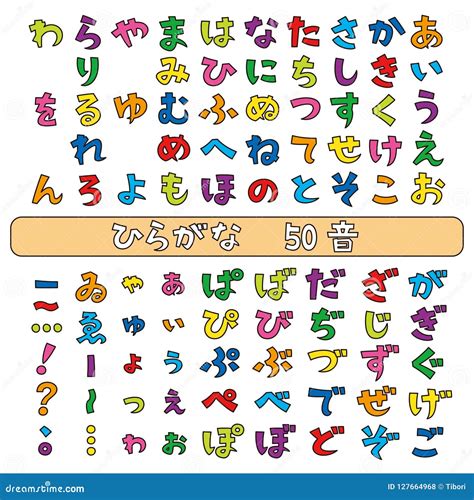 Vector Set Of Hiragana Symbols Japan Alphabet CartoonDealer