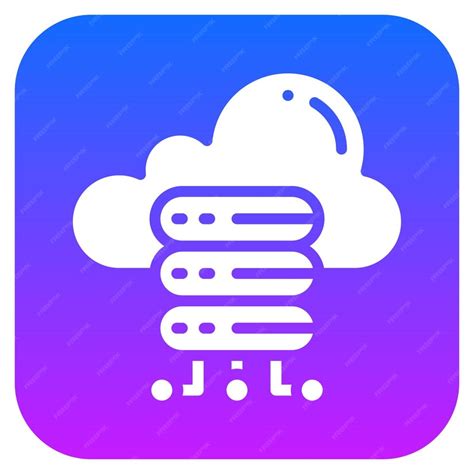 Premium Vector Cloud Database Vector Illustration