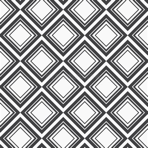 Geometric Vector Pattern Repeating Linear Square Or Diamond Shape In Thick And Thin Line
