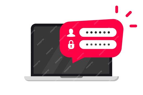 Premium Vector Login Form On A Computer Online Registration Sign In To Account User