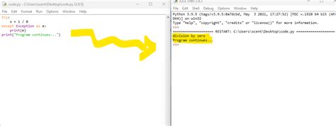 how to print exception messages in python try except be on the