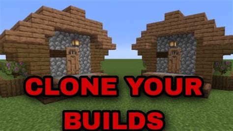 How To Clone A Build In Minecraft Youtube