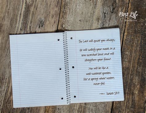 2017 Verse Notebook Best Life Ministries