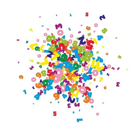Premium Photo Falling Bright Numbers Math Study Concept With Flying
