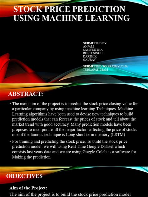 stock price prediction pdf prediction stocks