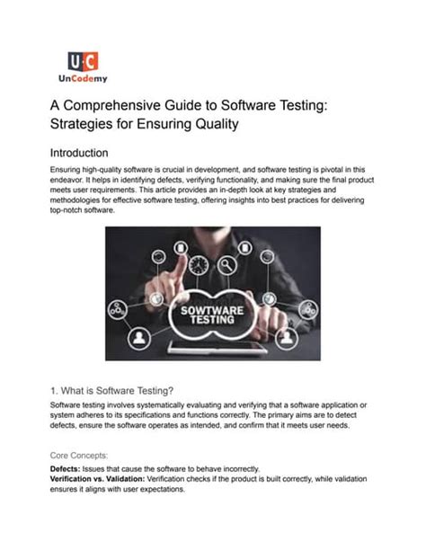 A Comprehensive Guide To Software Testing Strategies For Ensuring