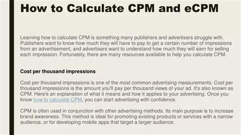 Ppt How To Calculate Cpm And Ecpm Powerpoint Presentation Free Download Id 11629254