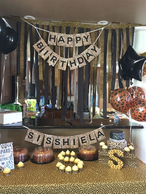 Cheetah Print Birthday Theme Leopard Print Party Decorations Jungle