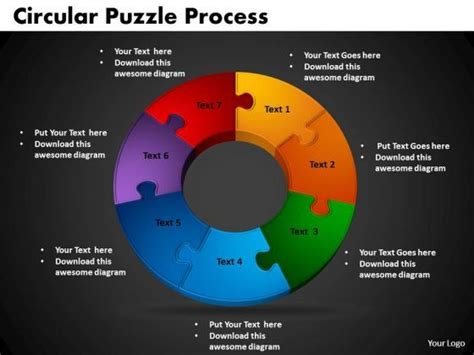 PowerPoint Design Slides Circular Puzzle Business Process Slides
