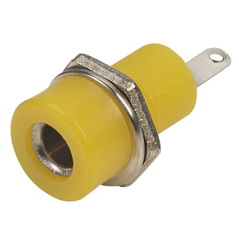 Truconnect Mm Panel Mounting Test Socket Yelllow Rapid Electronics