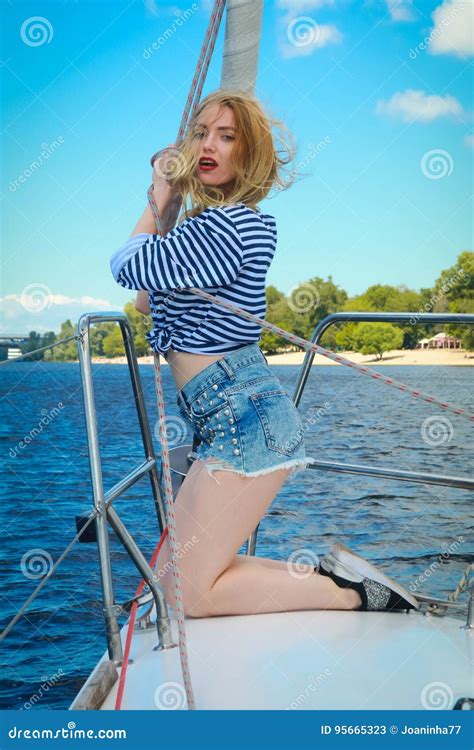 Young Sailor Girl Stock Image Image Of Cruise Attractive 95665323
