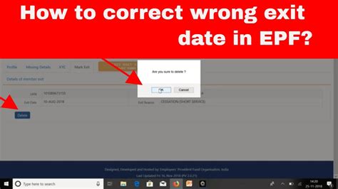 How To Correct Exit Date In EPF Online YouTube