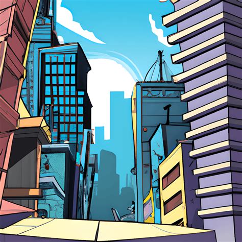 Marvel Comics Style City Background Scene Creative Fabrica