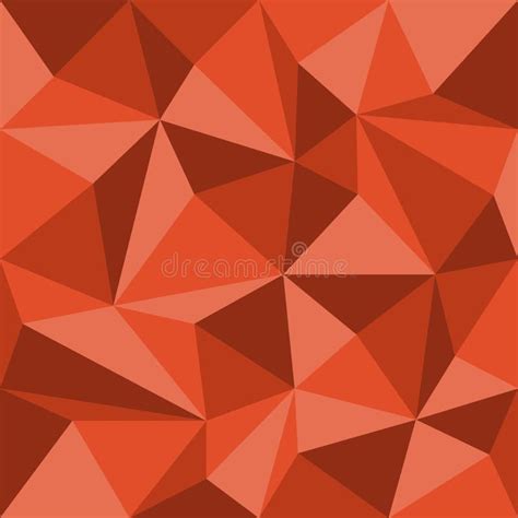 Abstract Red Geometric Seamless Pattern With Triangles Vector Stock Vector Illustration Of