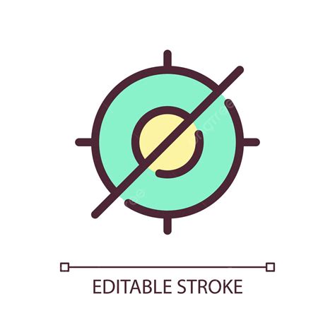 Icon For Pixel Perfect Rgb Color Ui With Crossed Aim Vector Pictogram