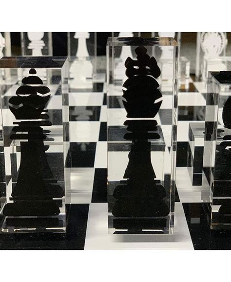 Infinity Lucite 17 Inch Lucite Chess Set Macys