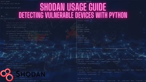 shodan api with python detect vulnerabilities and secure devices