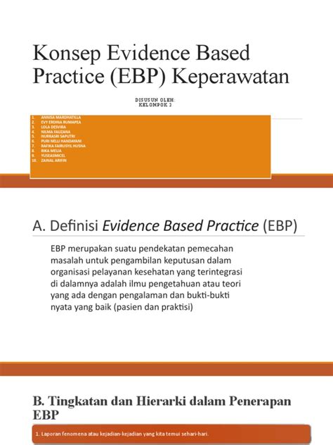 Konsep Evidence Based Practice Ebp Keperawatan Pdf