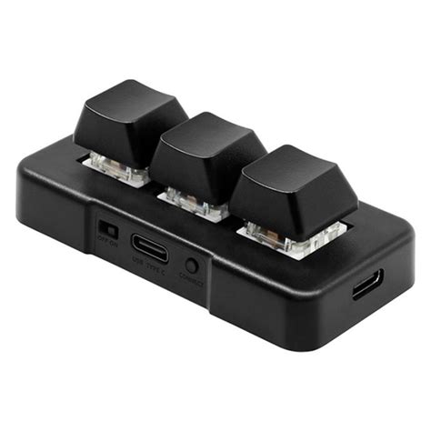 USB Custom Programming Macro Knob Keyboard 3 Keys Copy Paste Mini