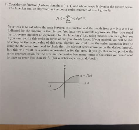 Solved 2 Consider The Function F Whose Domain Is 11 And