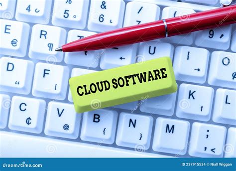 Text Caption Presenting Cloud Software Business Idea Programs Used In Storing Accessing Data