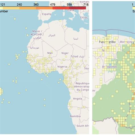Density Grid Maps Of The Number Of Species Of Geolocated Plants In Download Scientific Diagram