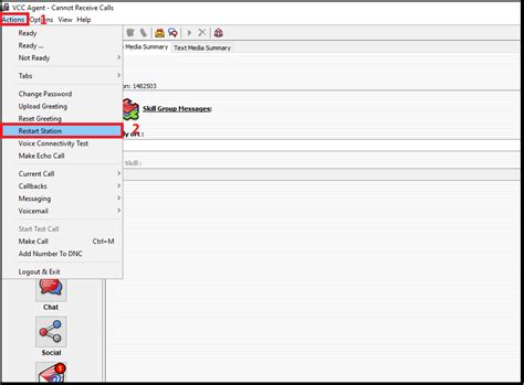 Vcc Restarting The Softphone Station