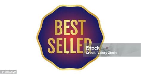 베스트 셀러의 텍스트가있는 황금 배너의 벡터 아이콘 베스트 셀러의 벡터 황금 배너 베스트셀러 개념에 대한 스톡 벡터 아트 및 기타 이미지 베스트셀러 개념 로고 아이콘