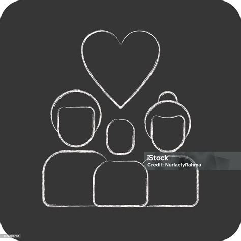 아이콘 사랑 가족 기호와 관련이 있습니다 심플한 디자인 편집 가능 간단한 그림 감정에 대한 스톡 벡터 아트 및 기타 이미지